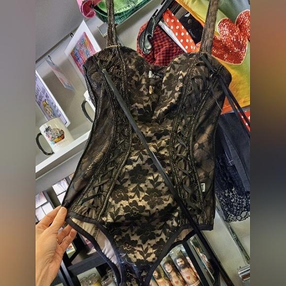 Tripp nyc | Tops | Crazy Rare Tripp Nyc Lace Bodysuit 9s Vintage Goth ...